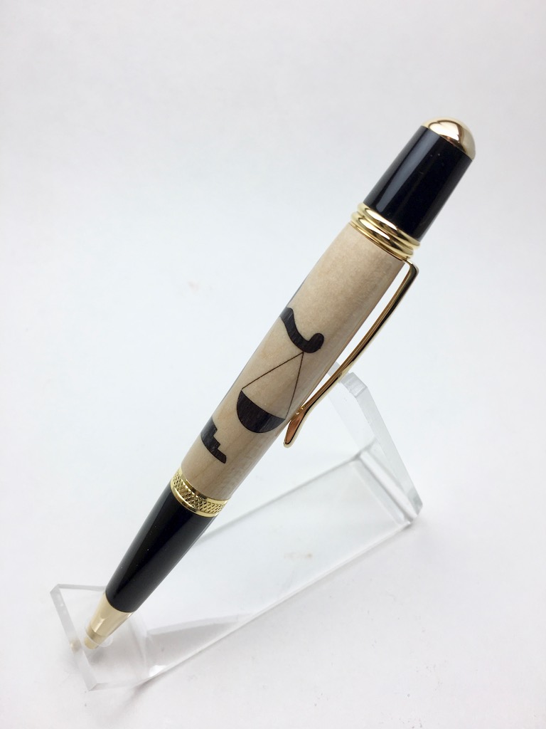 Scales of Justice Inlay Pen - Roby Write, Handmade, Handcrafted Pens
